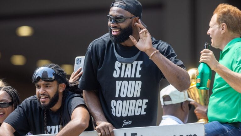Jaylen Brown takes subtle shot at Stephen A. Smith during parade