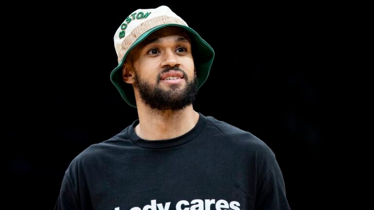 Derrick White shares how tooth was fixed prior to parade