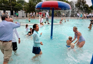 Photos: Joy in Charlestown as public pool finally reopens