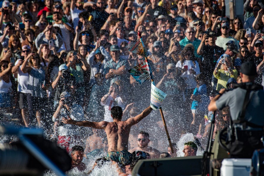 Watch: Gloucester's greasy pole contest for 2024