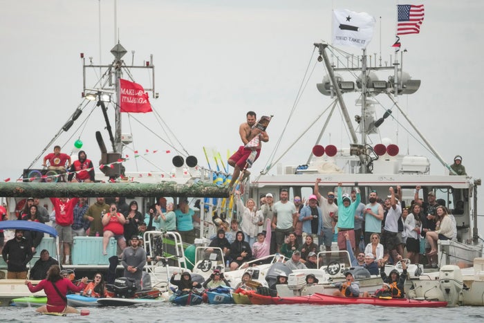 Watch: Gloucester's greasy pole contest for 2024