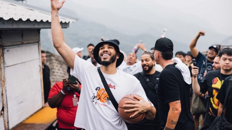 Jayson Tatum's latest stop: the Great Wall of China