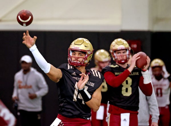 BC QB Thomas Castellanos out with injury, Grayson James to start