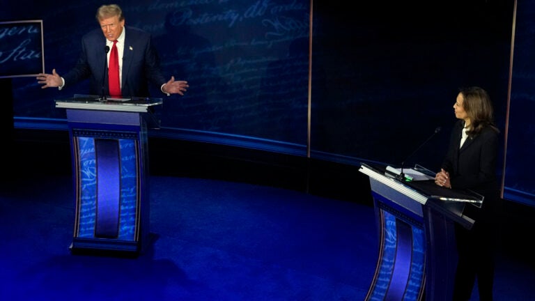 Harris presses more forceful case against Trump in debate