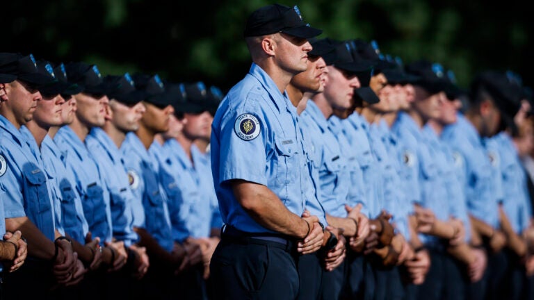 Large police presence at funeral for Mass. recruit who died during training exercise