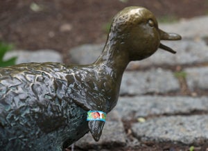 Who dresses the 'Make Way for Ducklings' ducks?