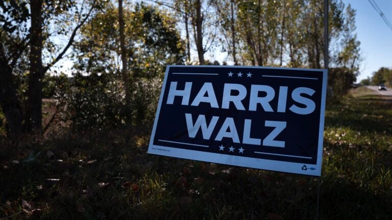 Harris, Warren signs set on fire outside Sterling home