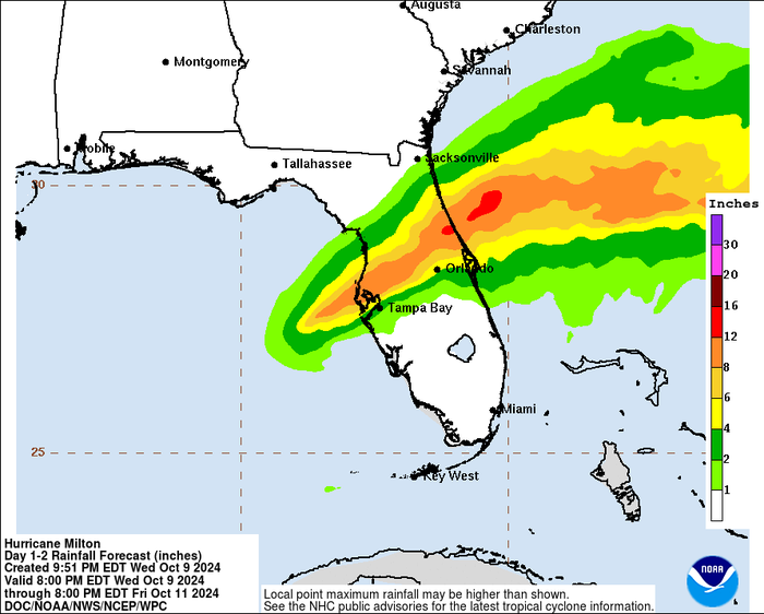 Hurricane Milton Maps Path Timing Wind Speeds Storm Surge