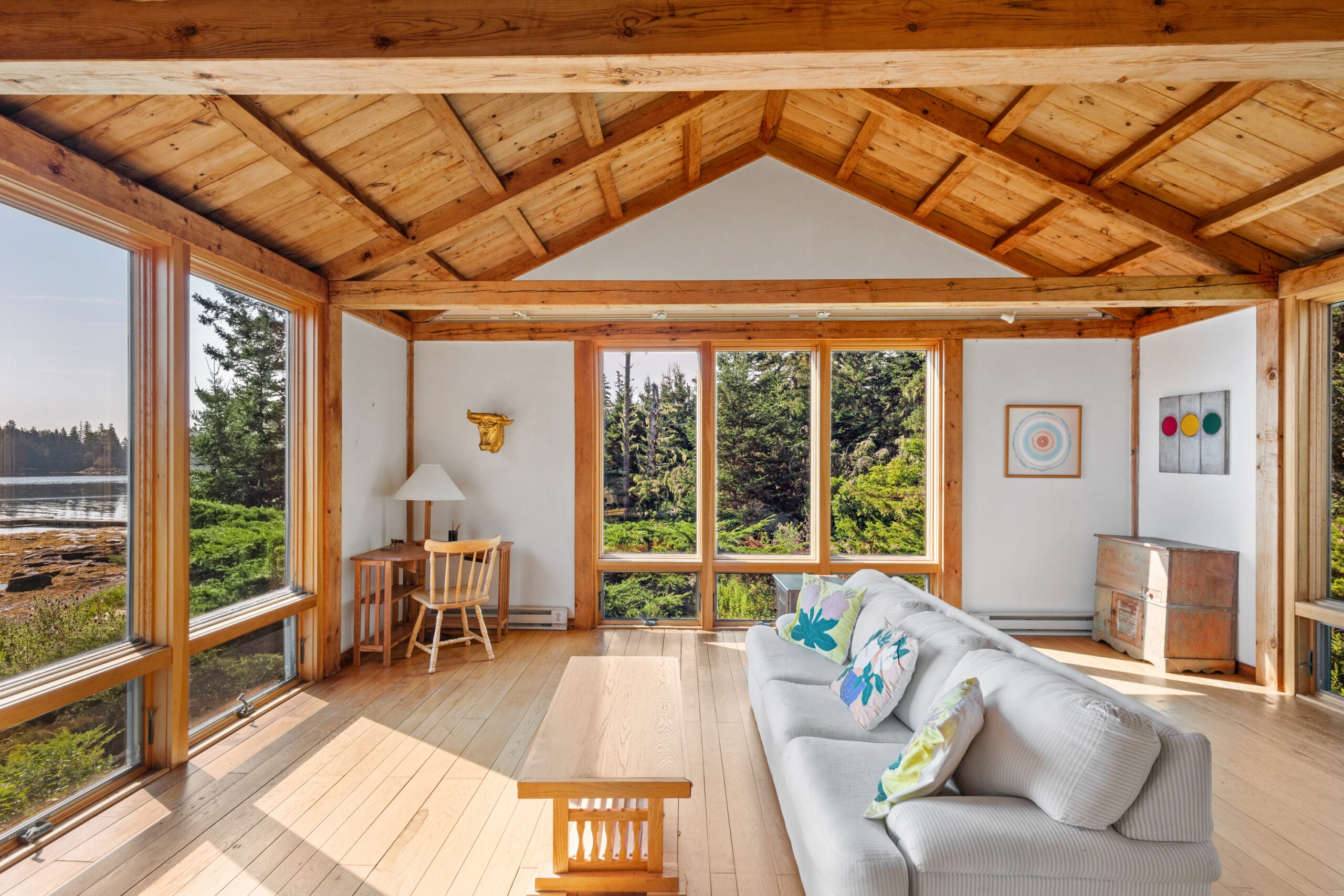 Writer Paul Theroux lists his private island in Maine. Price: $1.27m