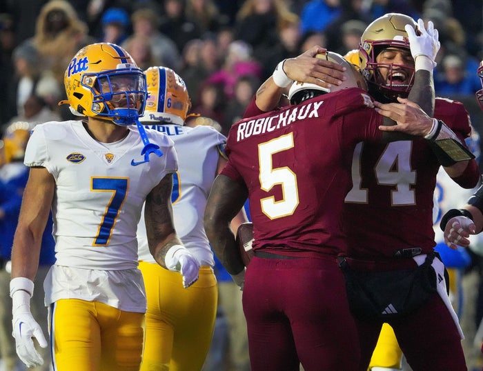 BC football finishes on winning note in regular season finale vs. Pitt