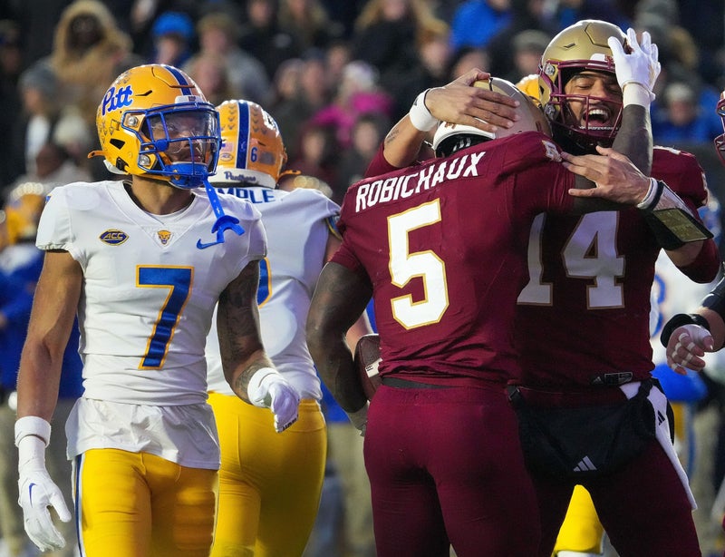 BC football finishes on winning note in regular season finale vs. Pitt