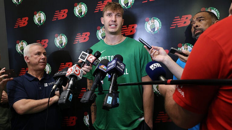 Watch Celtics rookie Baylor Scheierman sink a 60-foot shot