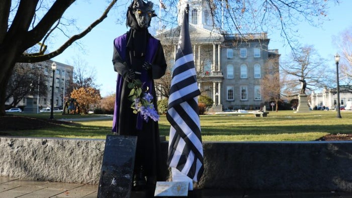 Satanic Temple holiday display destroyed — again