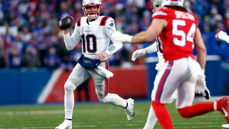 Drake Maye goes through rookie moment on doomed fumble TD