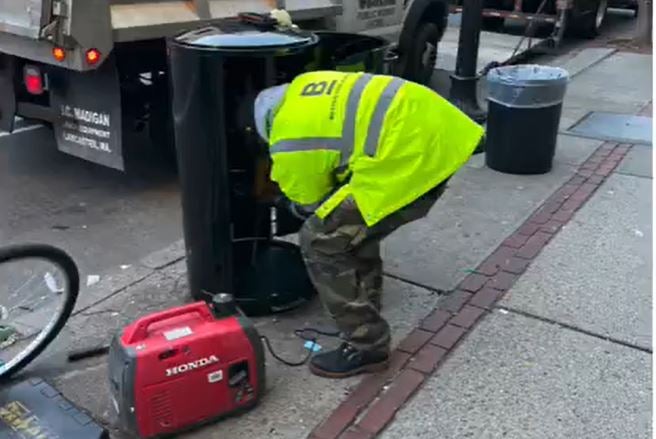 Get a look at the North End's new rat-proof trash bins