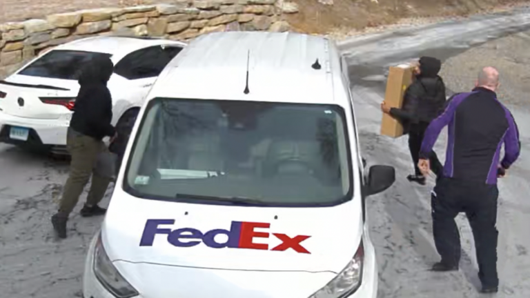 Possible armed robbery of FedEx driver caught on video during delivery ...