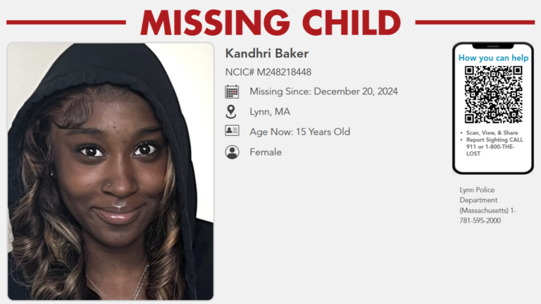 Lynn police searching for 15-year-old girl last seen in December