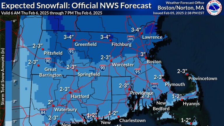 Boston MA weather: Thursday, Feb. 6, 2025