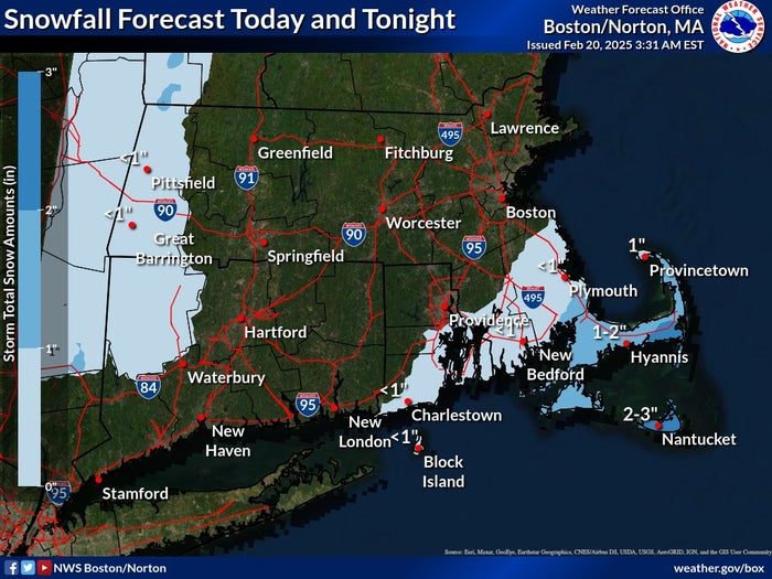 Boston MA snow: Feb. 20, 2025
