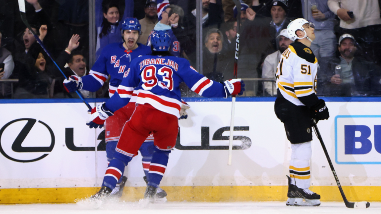 Rangers rally to a 3-2 win over Bruins