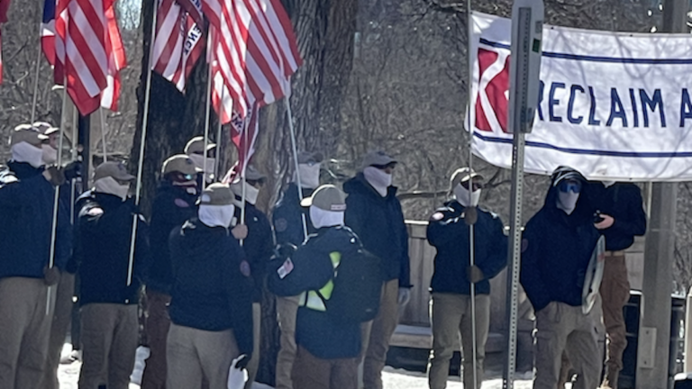 White supremacist group Patriot Front rallies in downtown Boston