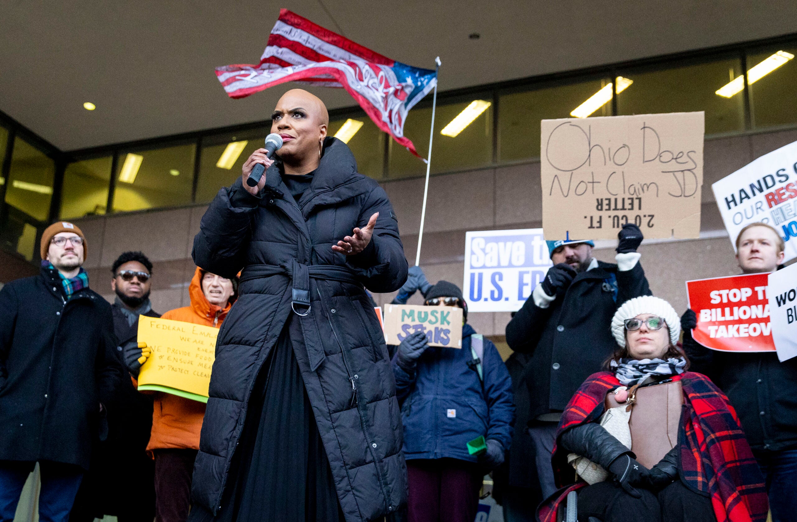 Photos: Protesters decry DOGE layoffs, budget cuts at Boston rally