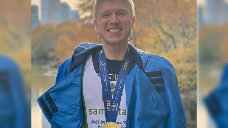 This runner is advocating for suicide prevention