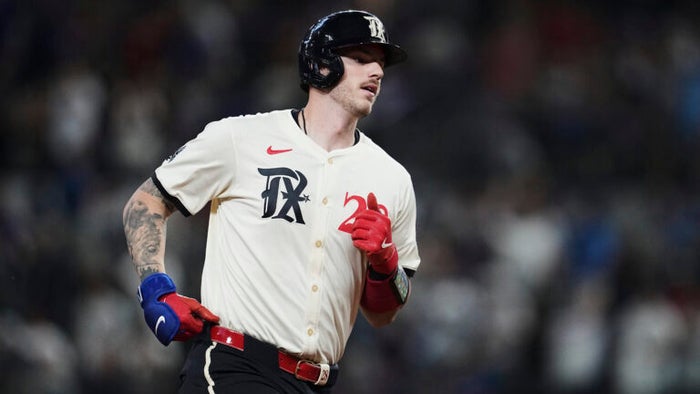 Heim homers twicce, Leiter gets 1st career win as Rangers beat Red Sox