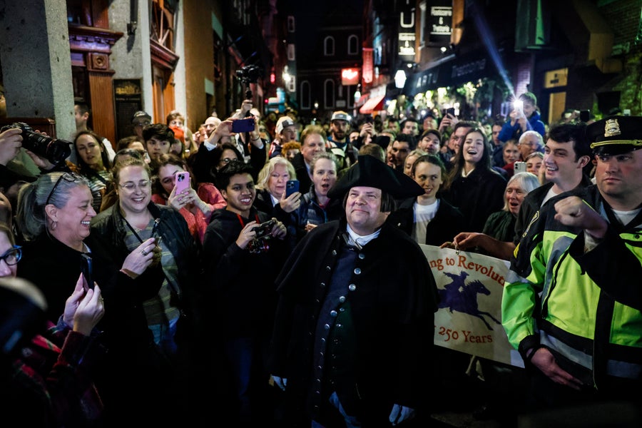 Paul Revere’s famous Midnight Ride makes its way from the North End to ...