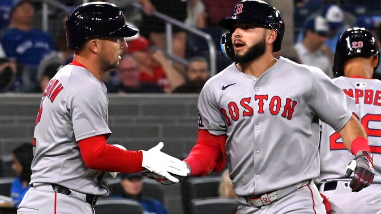 Red Sox slug five home runs, pound Blue Jays 10-2
