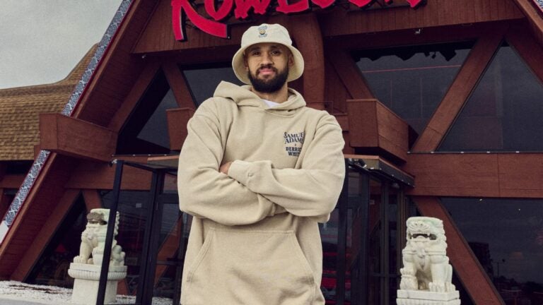 Derrick White, Samuel Adams collaborate on new merch launch