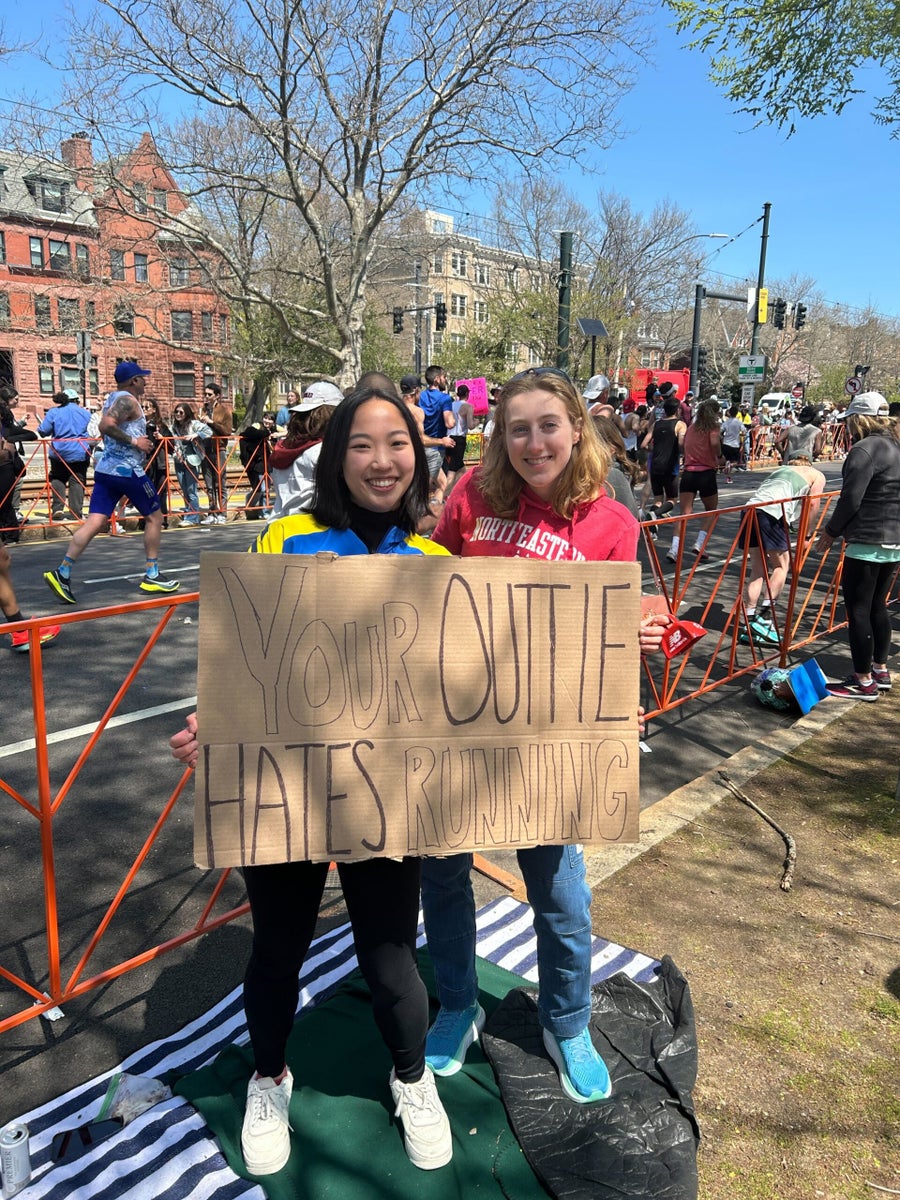 Here are the best signs from the 2025 Boston Marathon