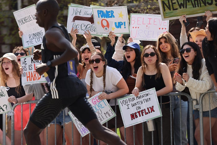 Here are the best signs from the 2025 Boston Marathon