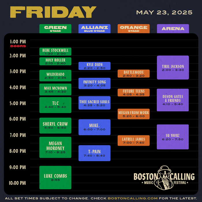 Boston Calling 2025: Full list of info, schedule, tickets, and FAQ