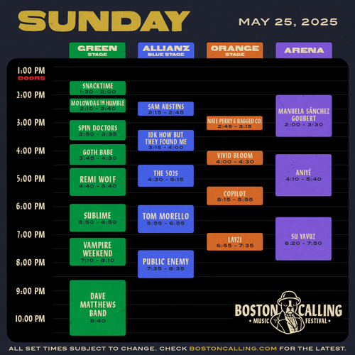 Boston Calling 2025: Full list of info, schedule, tickets, and FAQ