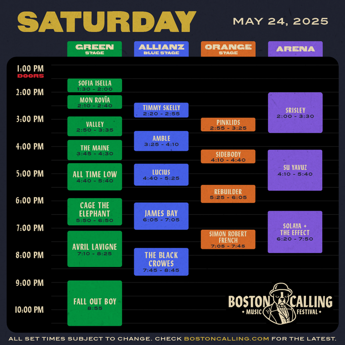 Boston Calling 2025: Full list of info, schedule, tickets, and FAQ