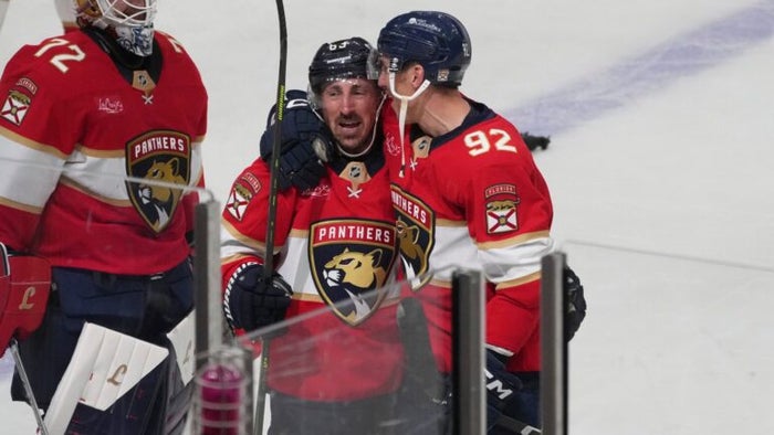 Matthew Tkachuk explains why Panthers shoot plastic rats at Brad Marchand