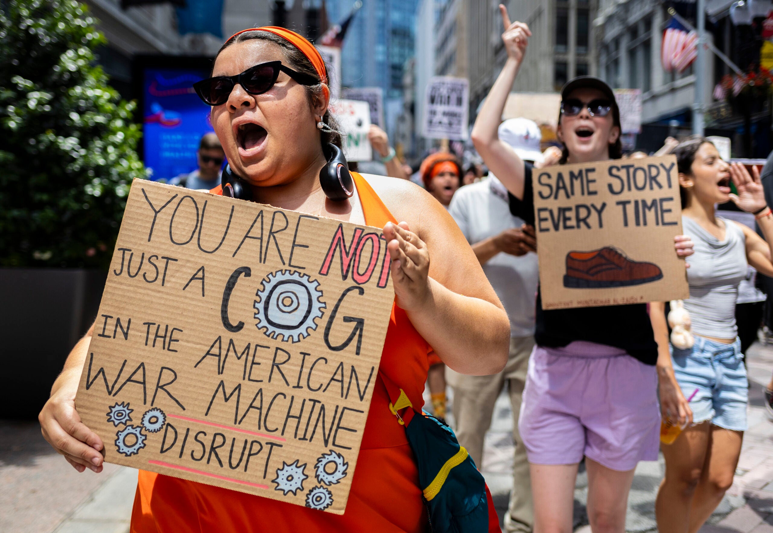 Protesters march in Boston as Healey is briefed on Iran bombings