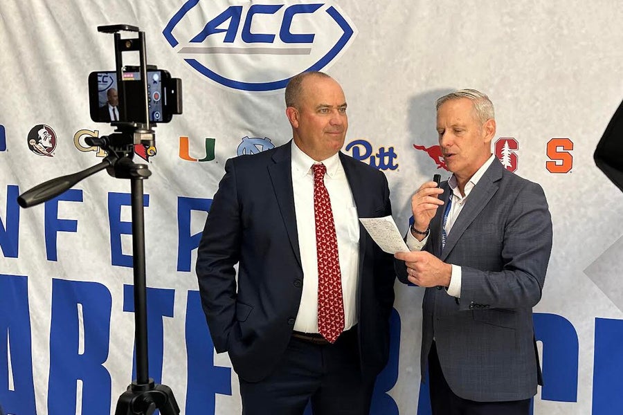Behind the scenes with Boston College coach Bill O’Brien at ACC media day