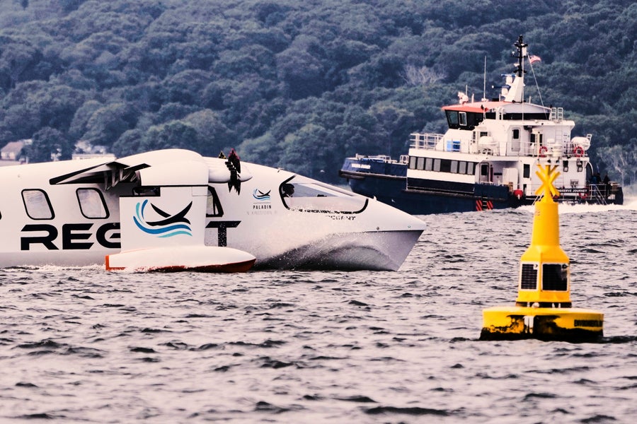 Winged ferry that glides like a pelican tested for coastal ...