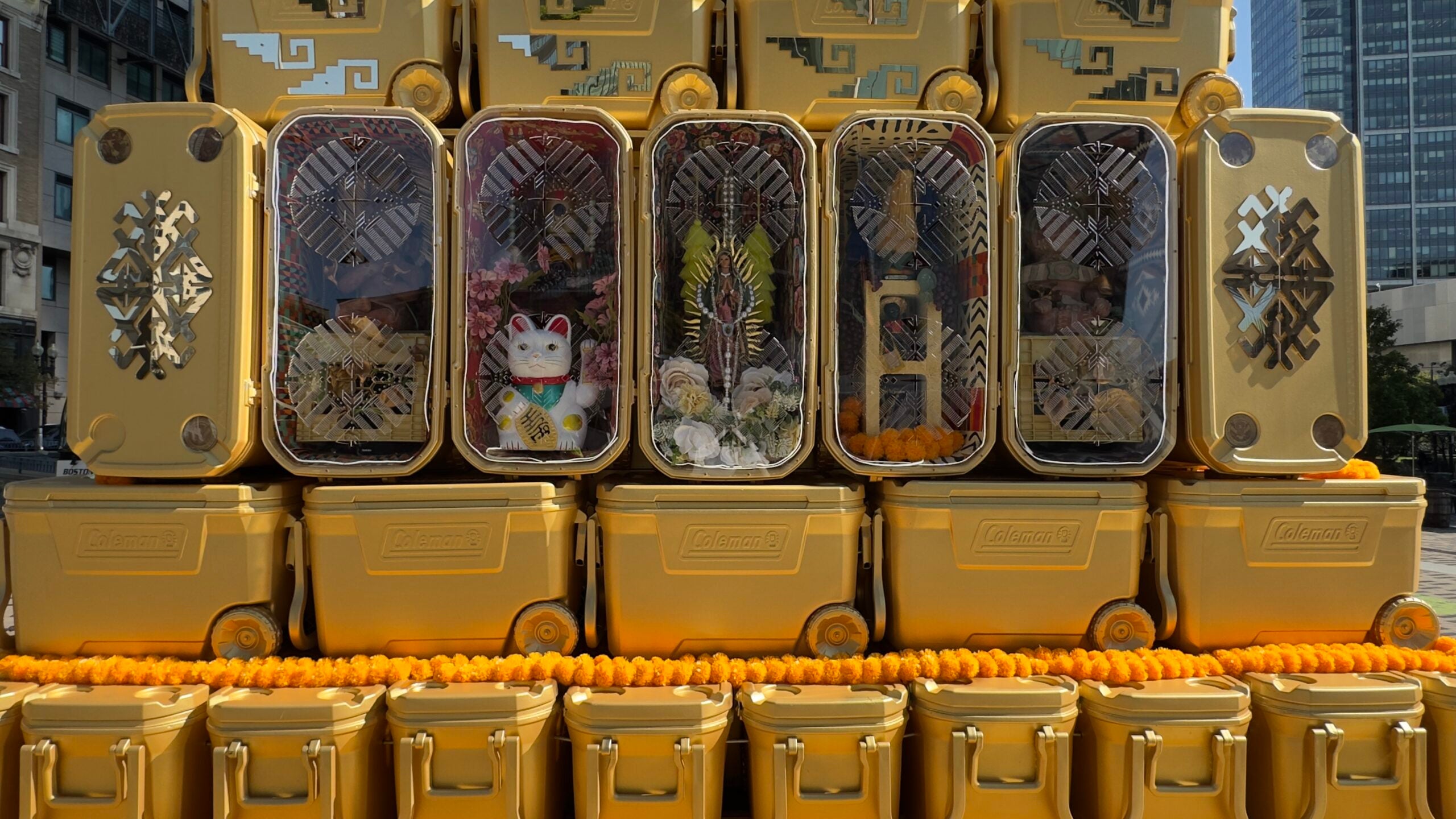 South Station art installation made of coolers explained