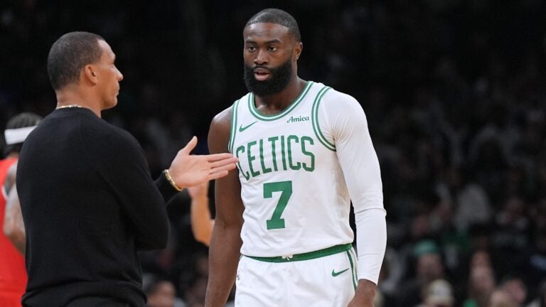 Jaylen Brown, Joe Mazzulla explain Brown's first-half benching