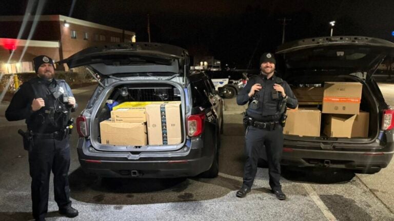 Mass. police force delivers Amazon packages found in the road
