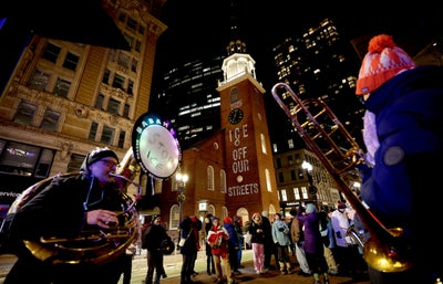 This was the scene at the Boston ICE Tea Party
