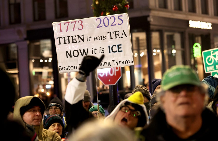 This was the scene at the Boston ICE Tea Party