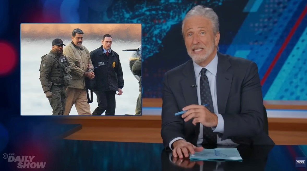 Here's what Jon Stewart said about Trump's Venezuela operation