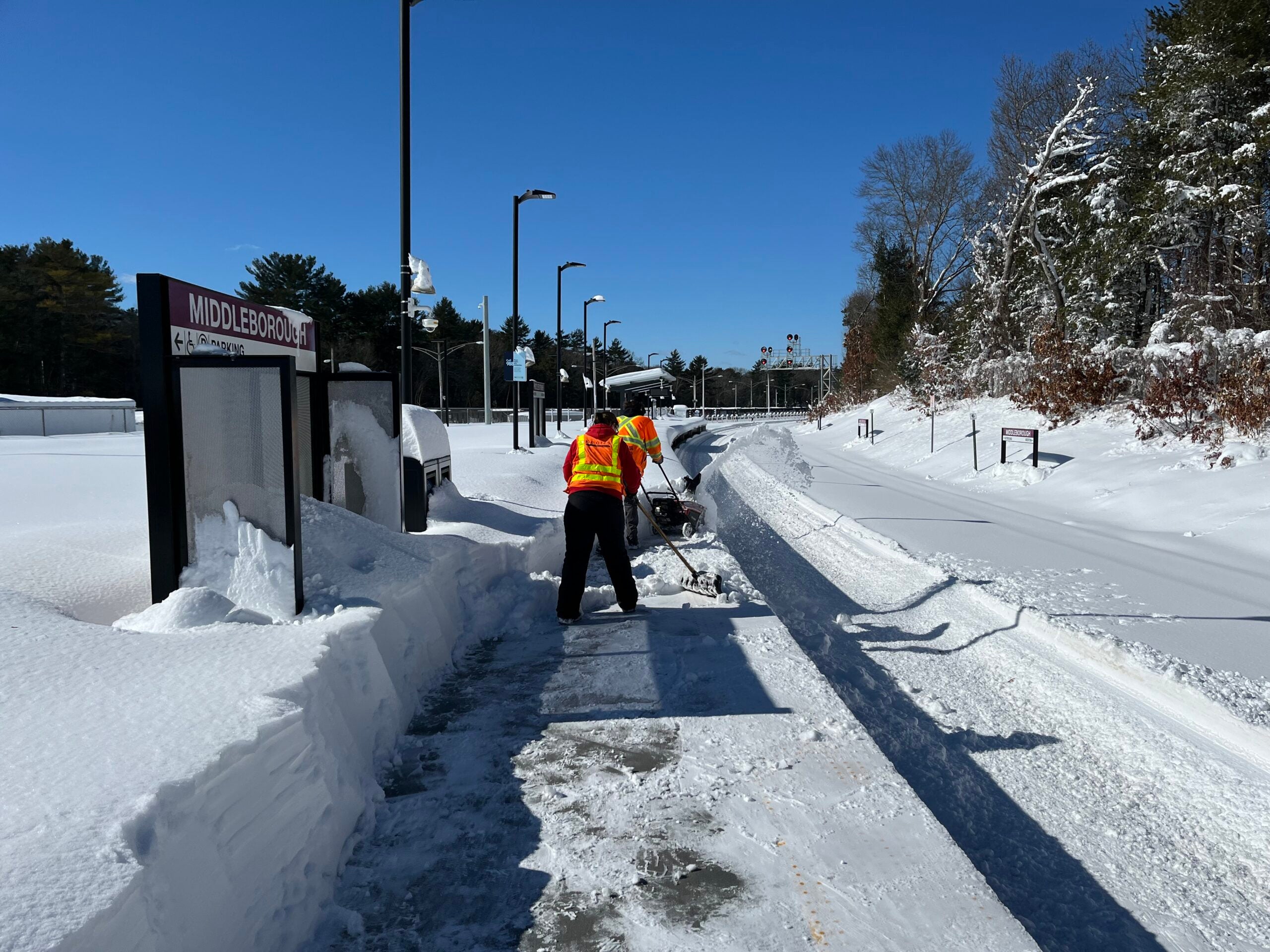 Commuter Rail experiences delays due to snow, vehicle on track