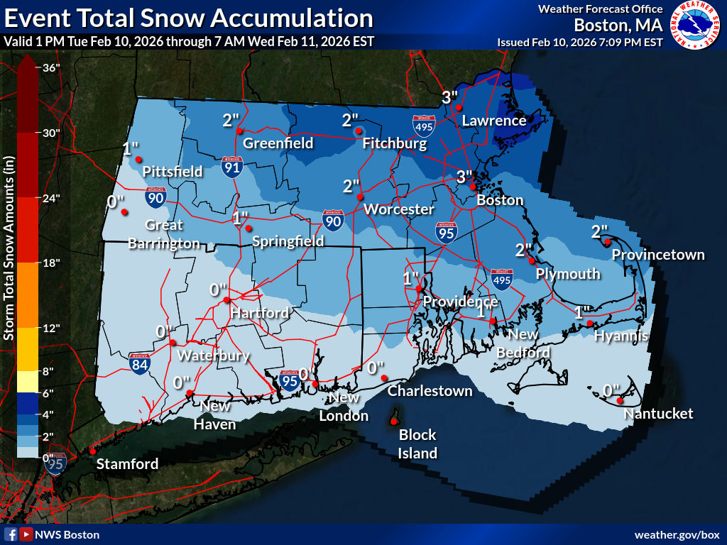 6 maps predicting Tuesday snowfall totals