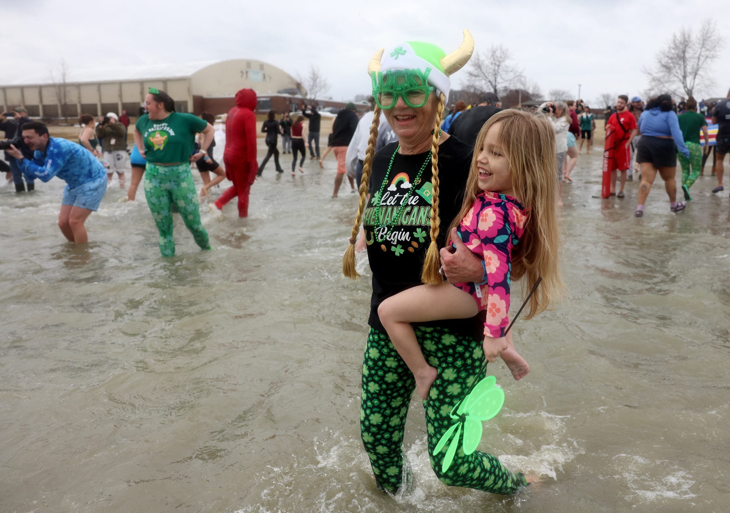 Check out the scene at the Shamrock Splash into Boston Harbor
