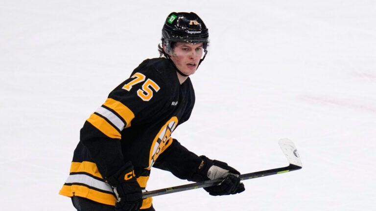 New Bruins forward Lukas Reichel made an instant impact vs. Jets